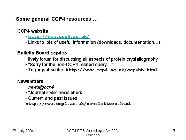 WK 03 A Protein Crystallographic Toolbox CCP 4