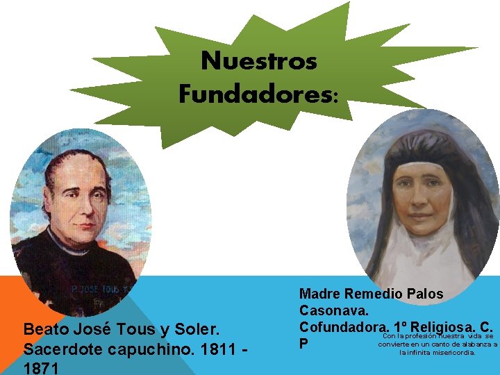 Nuestros Fundadores Beato Jos Tous y Soler Sacerdote