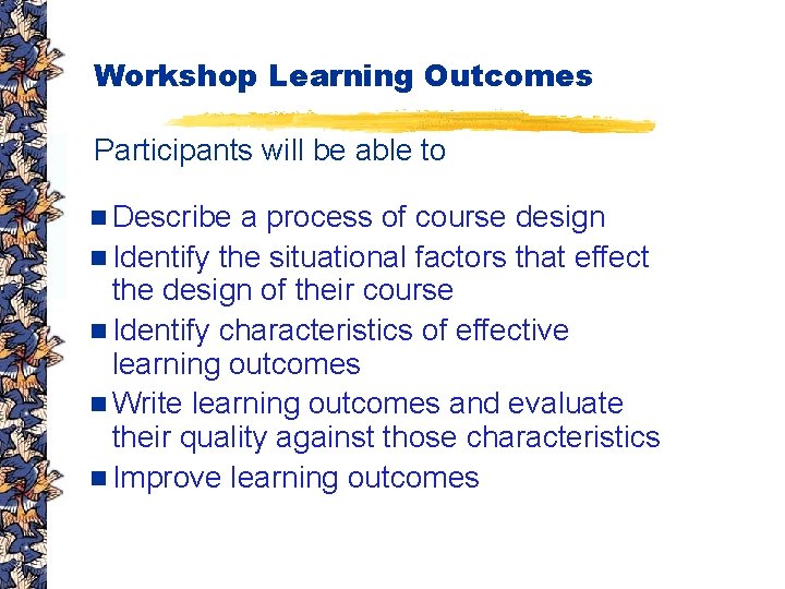 An Overview of Course Design Planning for Significant