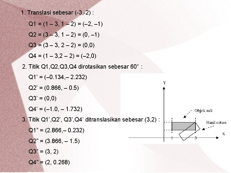 Grafika Komputer Transformasi 2 Dimensi Transformasi 2 D