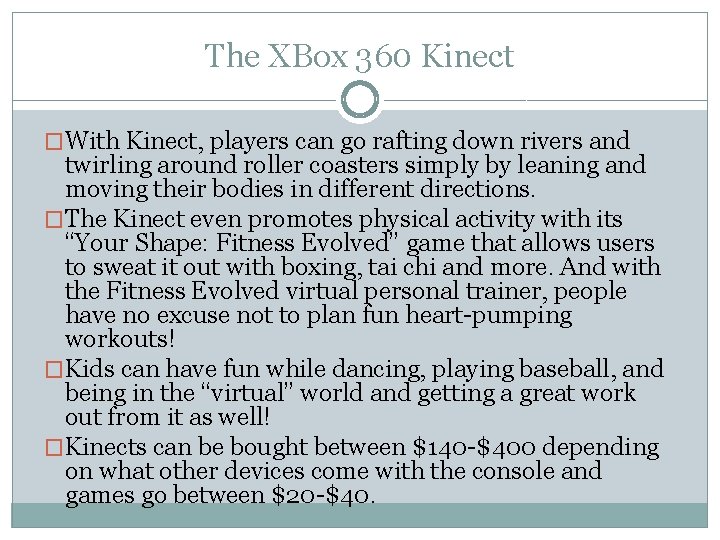 Equipment Software Project BY JESSICA KOTELNICKI Children and