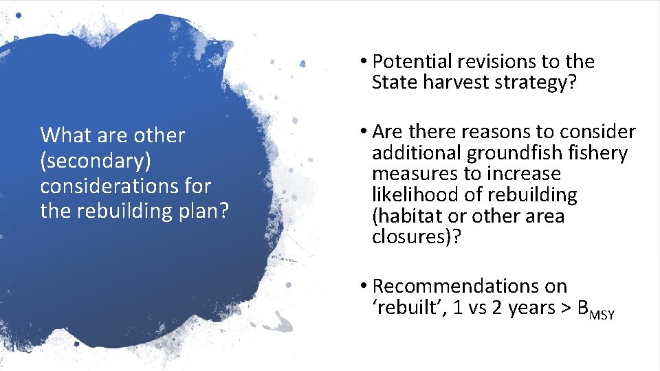 Saint Matthew Blue King Crab rebuilding progress plans