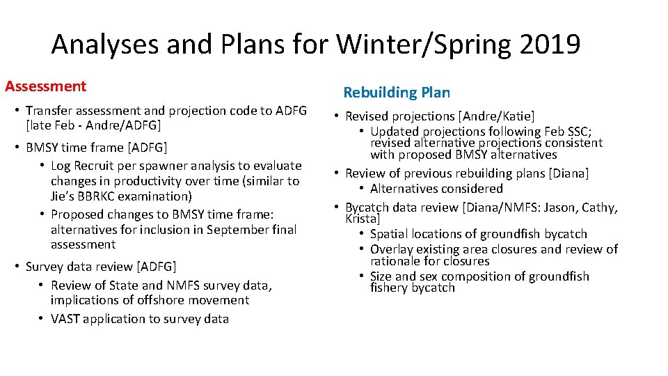 Saint Matthew Blue King Crab rebuilding progress plans