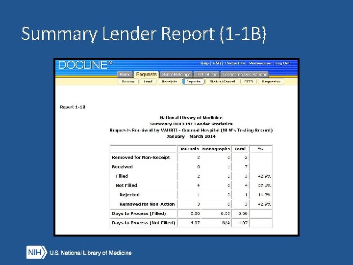 DOCLINE Users Group Meeting MLA 2014 Maria Elizabeth