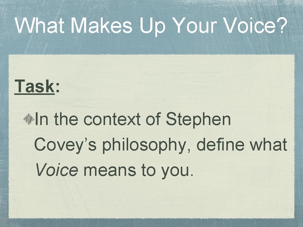 The 8 th Habit by Stephen R Covey