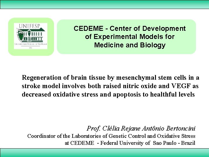 CEDEME Center of Development of Experimental Models for
