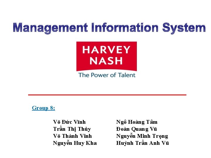 Management Information System Group 8 V c Vnh
