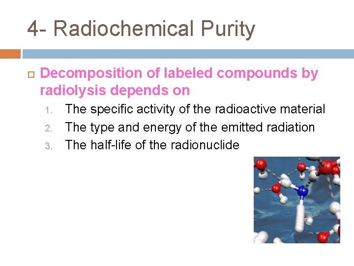 QUALITY CONTROL OF RADIOPHARMACEUTICAL S Lab 5 Quality