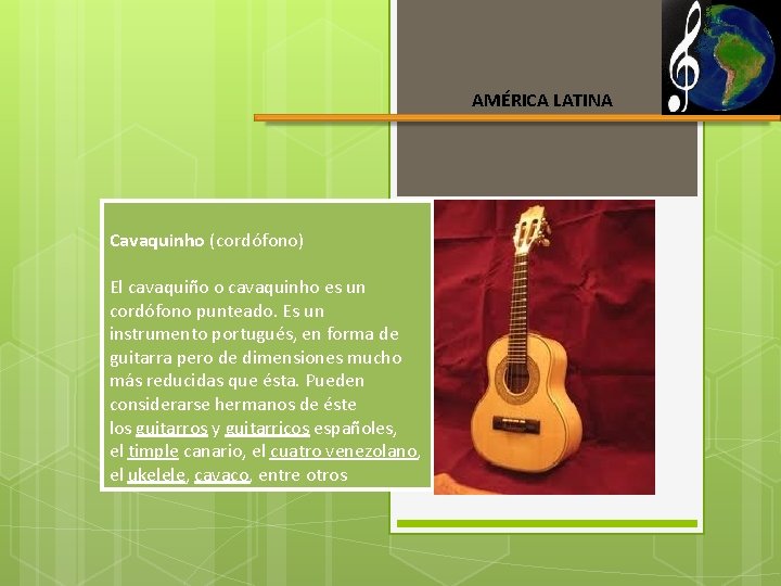 INSTRUMENTOS TRADICIONALES CHILENOS Y LATINOAMERICANOS CLASIFICACIN DE LOS