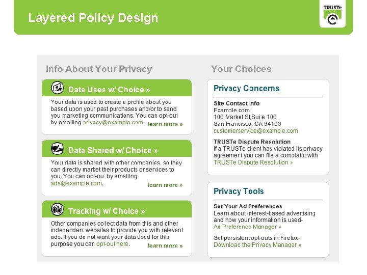 Policy Design Creating Effective Privacy Policies Presentation by