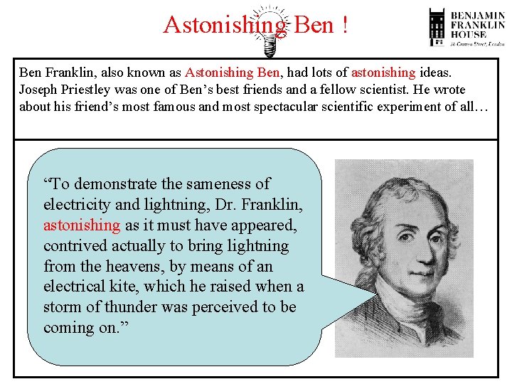 BENJAMIN FRANKLIN 18 TH CENTURY SUPERHERO PART 1