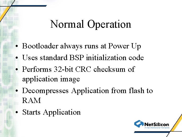 NETOS Bootloader Overview Requirements How to Build How