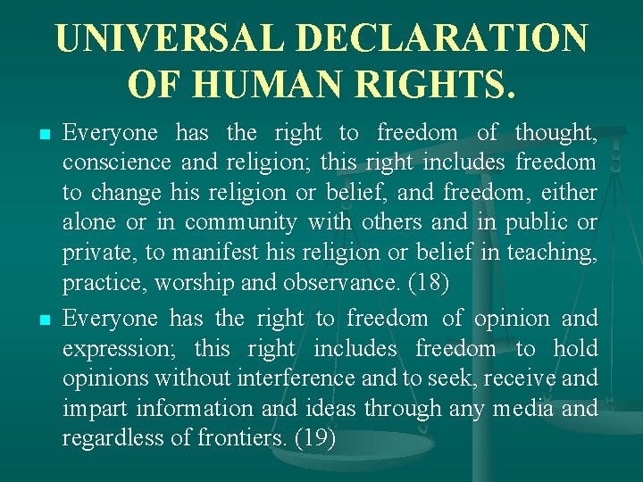 Freedom of Expression If we dont believe in