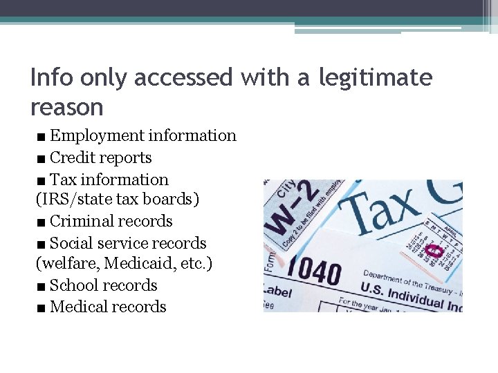 Consumer Awareness Privacy Standard 3 Objective 4 Describe