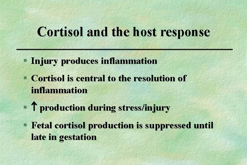 MCH Research Roundtable Early Cortisol Replacement to Prevent