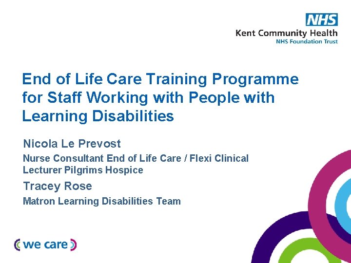 End of Life Care Training Programme for Staff
