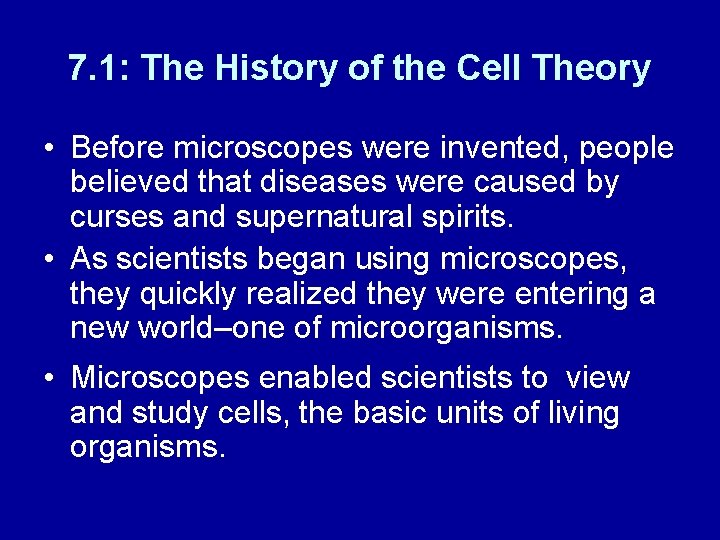 7 1 The History of the Cell Theory
