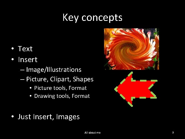 All about me Key concepts Open Power Point