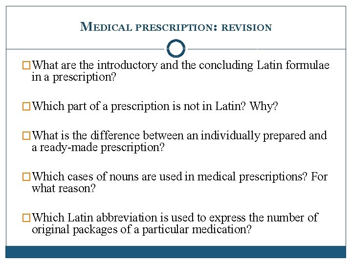 Basic Medical terminology II SEMINAR 10 11 q
