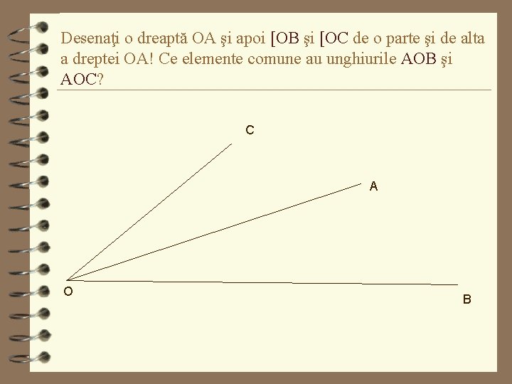 Bisectoarea unui unghi Definiie Construcie Pentru derulare clic