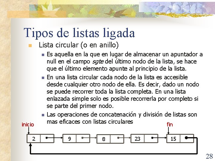 Estructuras de datos Listas ligadas simples y dobles
