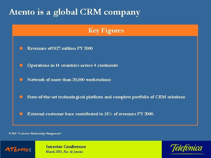 Safe Harbour This presentation contains statements that constitute