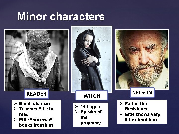 THE MARK MAIN CHARACTERS BY EDITH BULBRING AND