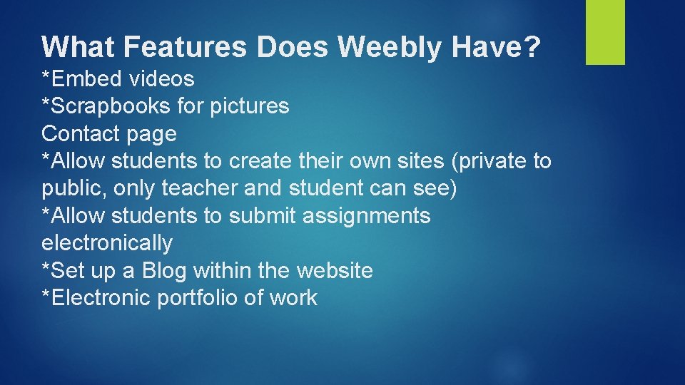 Develop Your Web Presence Using WEEBLY GRETCHEN D