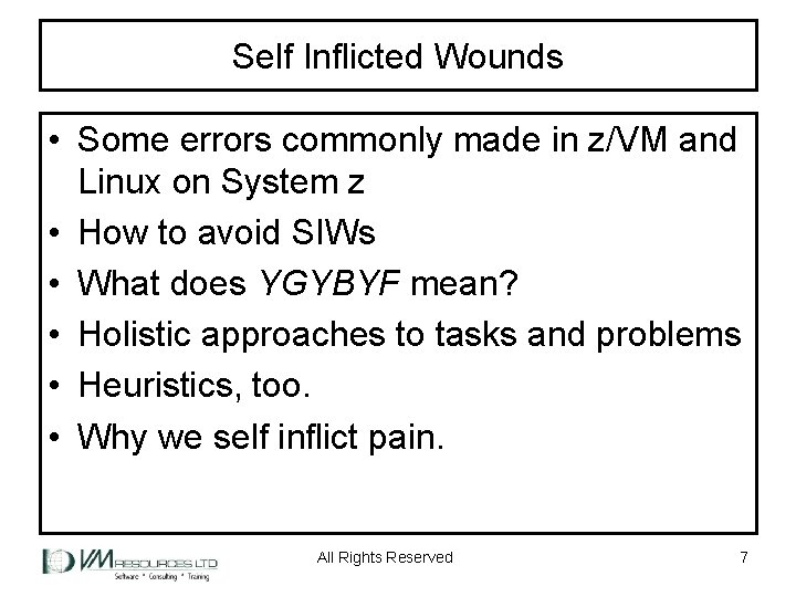 Technical Presentations David Kreuter All Rights Reserved 1