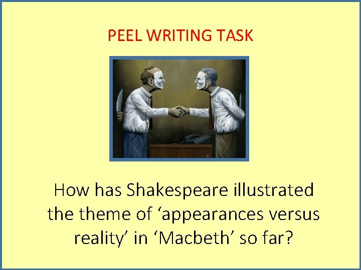 Lesson 3 Appearances vs Reality Objective to interpret