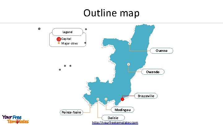 Outline map Legend Capital Major cities Ouesso Owando