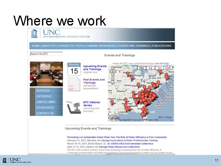 University of North Carolina Environmental Finance Center Overview
