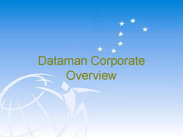 Datamans Capabilities Showcase and Value Proposition www dataman