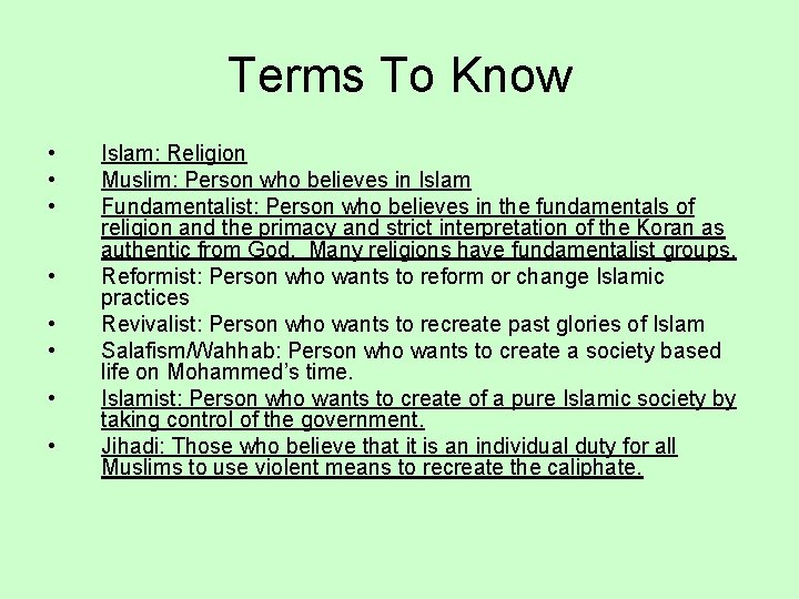 Radical Islam Its beliefs and operations 911 and