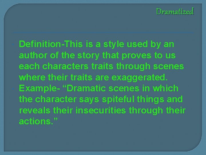 Characterization By Ricky Spooner Bryan Smith Characterization ...