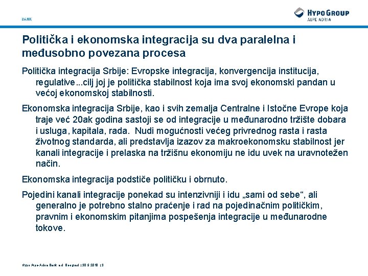 Sinergija 2010 Panel Intergracija Srbije u globalne ekonomske