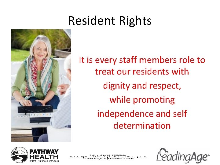 Residents Rights Competency Staff Training Objectives Upon completion