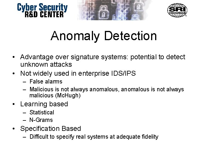 On the Efficacy of Anomaly Detection in Process
