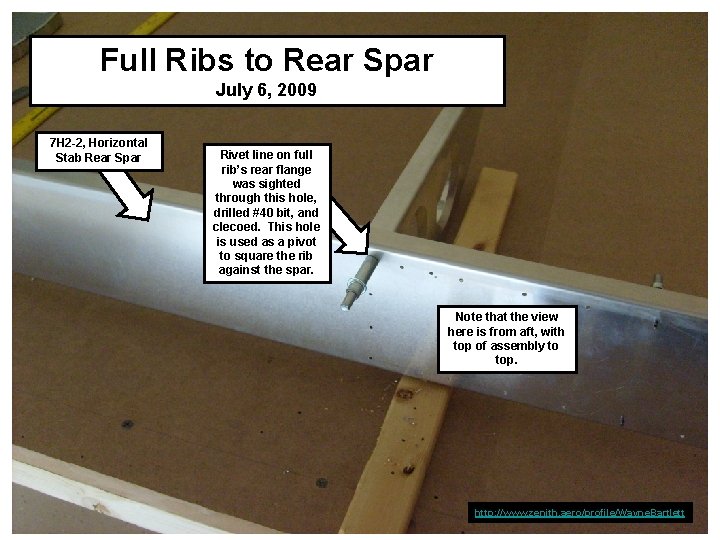 Full Ribs to Rear Spar Parts Layout July
