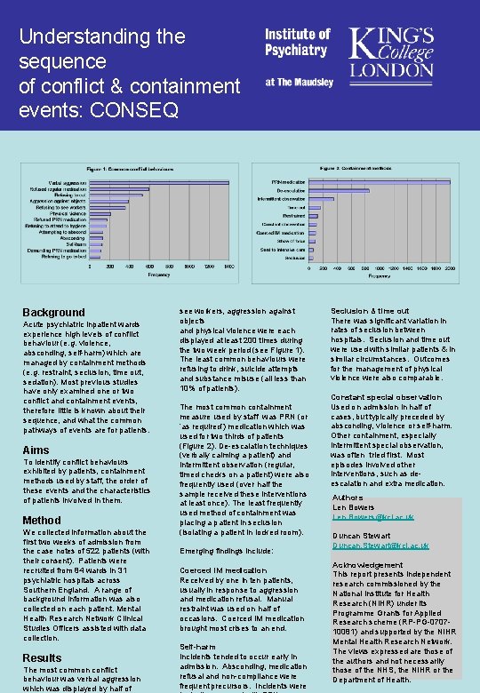 Understanding the sequence of conflict containment events CONSEQ