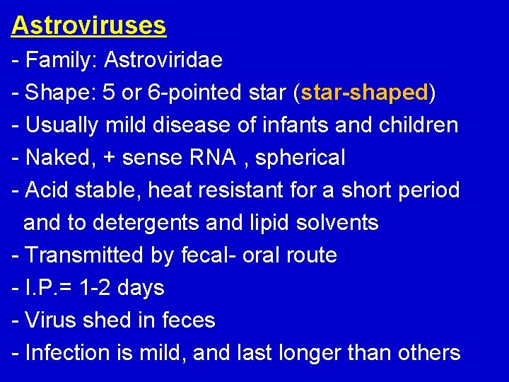 GIT MODULE Viruses and Parasites Causing Diarrhea By