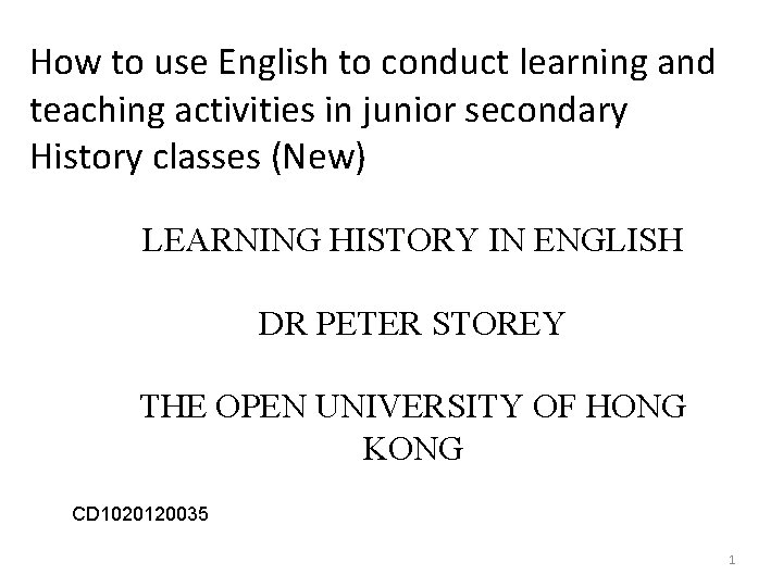 How to use English to conduct learning and