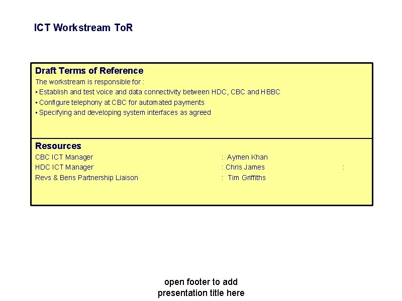 Harborough Contact Centre Project Governance 140812 Governance Arrangements