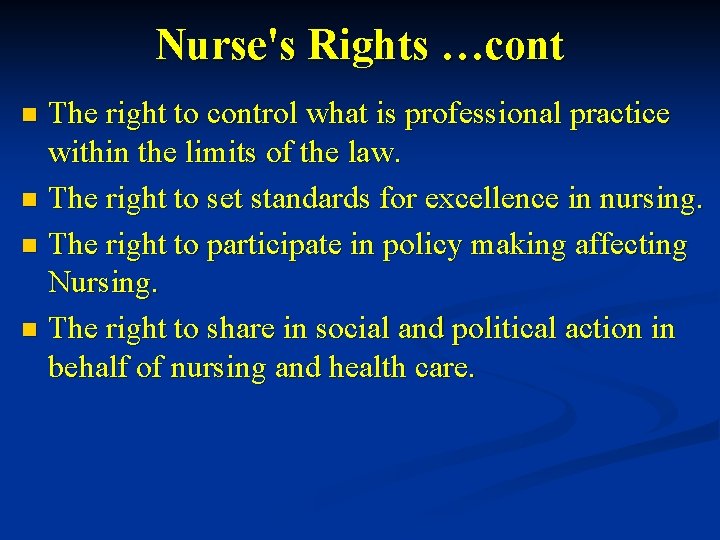 Patients Responsibilities Patients Responsibilities n n You should