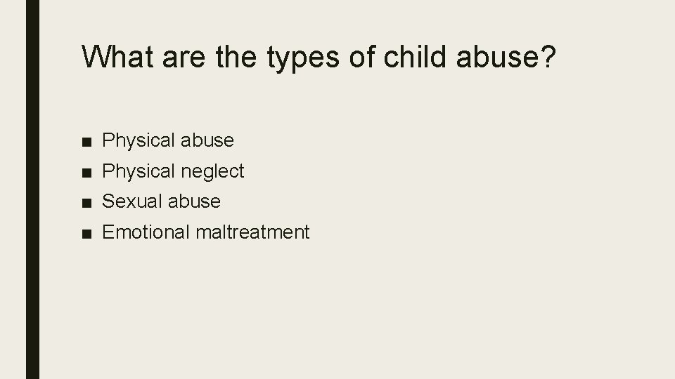 CHILD ABUSE TEACHERS What you need to know