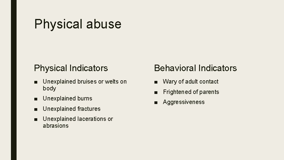 CHILD ABUSE TEACHERS What you need to know