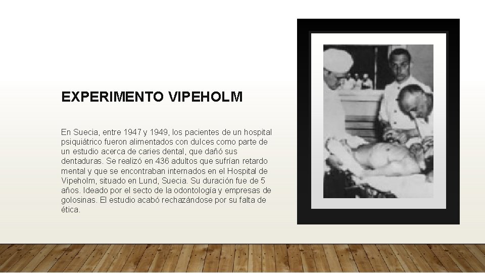 EXPERIMENTACIN CIENTFICA INMORAL A lo largo de los