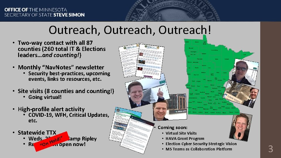 Election Security Cyber Navigator Update 2020 Minnesota County