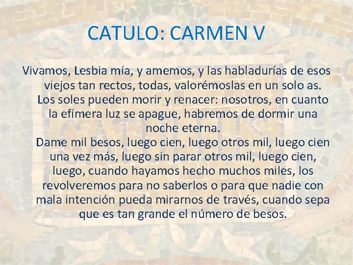 POESA LRICA LATINA Latn 2 Bachillerato Caractersticas generales