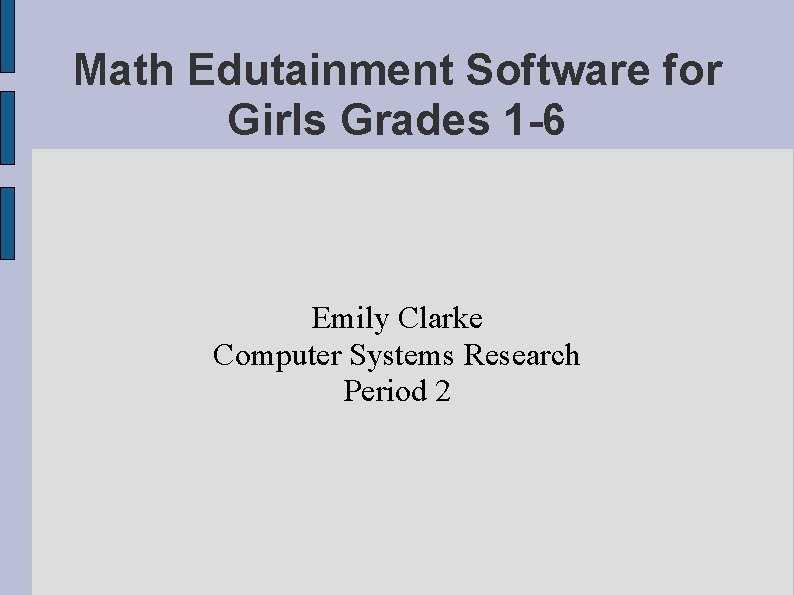 Math Edutainment Software for Girls Grades 1 6